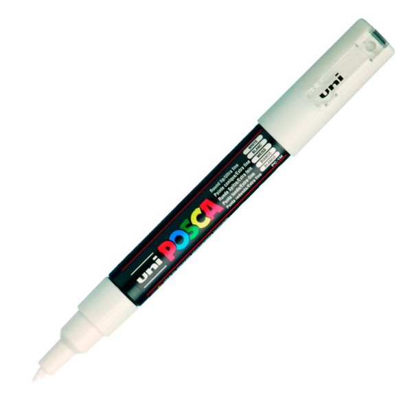 Feutre Posca - Pointe extra-fine conique - Blanc | Papeshop