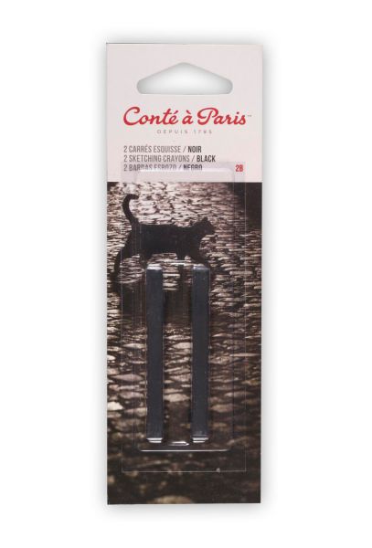 Carré Conté à Paris - Lot de 2 - 2B - noir | Papeshop